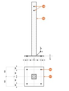 80x80x5 SHS Post | Next day delivery | UK Lintels